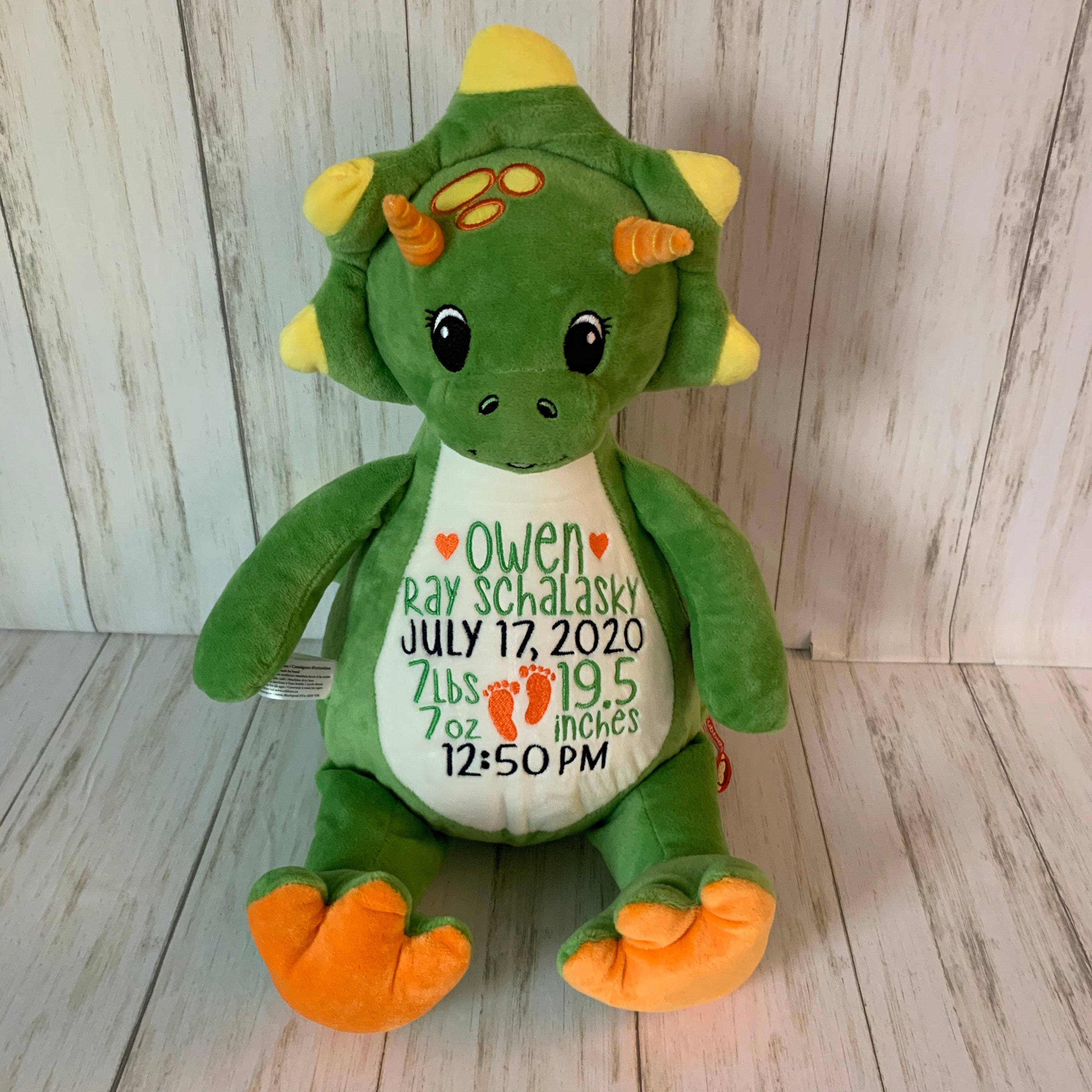 Birth Stat Stuffed Animal Personalized Baby Gift | Etsy