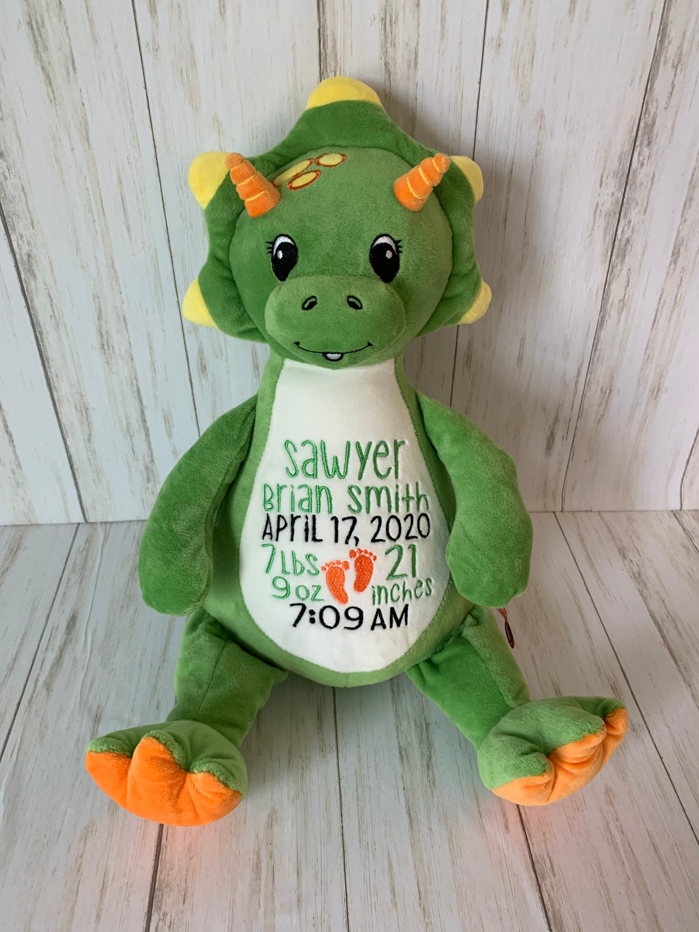 Birth Stat Stuffed Animal Personalized Baby Gift | Etsy