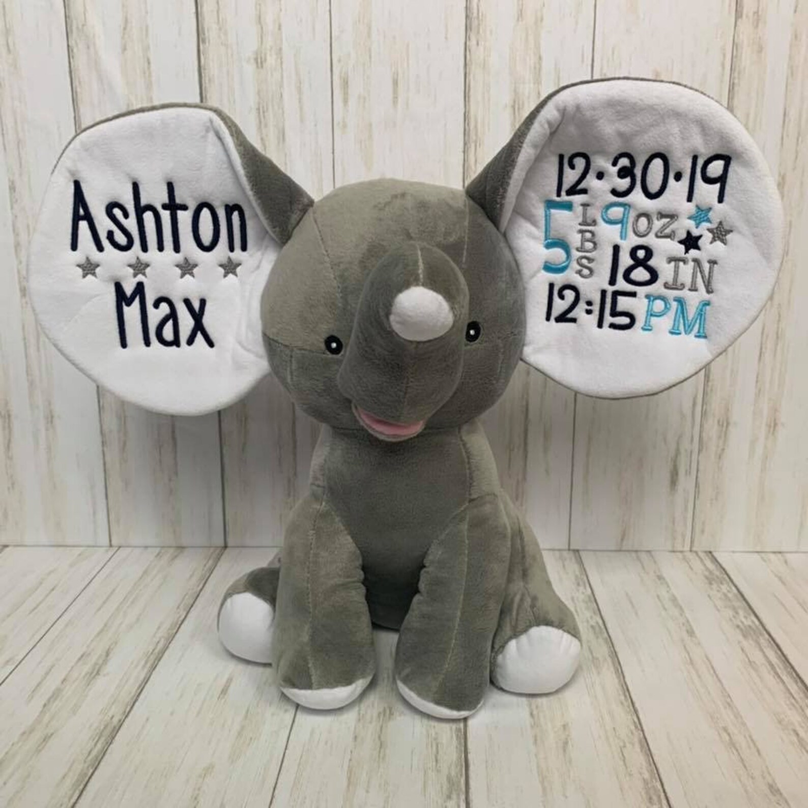 Personalized Elephant Personalized Baby Gift Dumble | Etsy