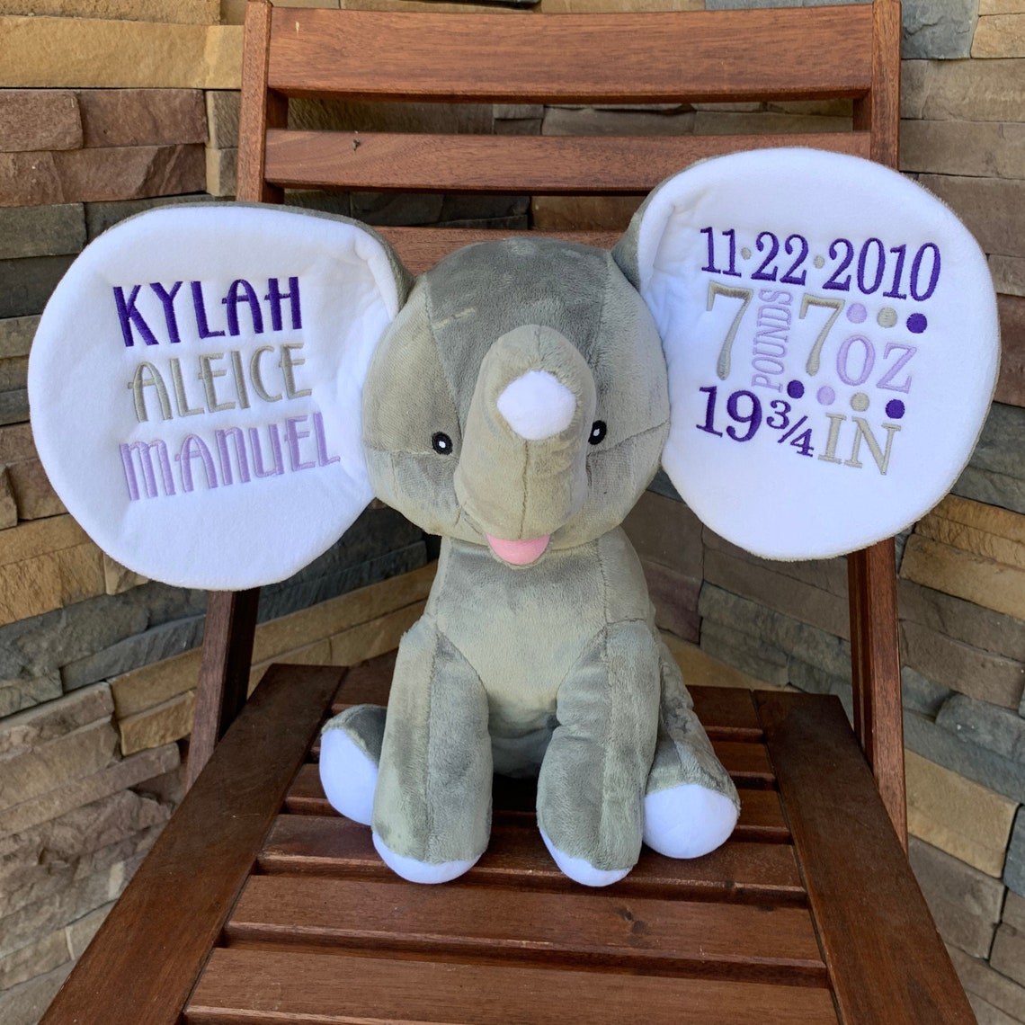 Personalized Elephant Personalized Baby Gift Dumble - Etsy