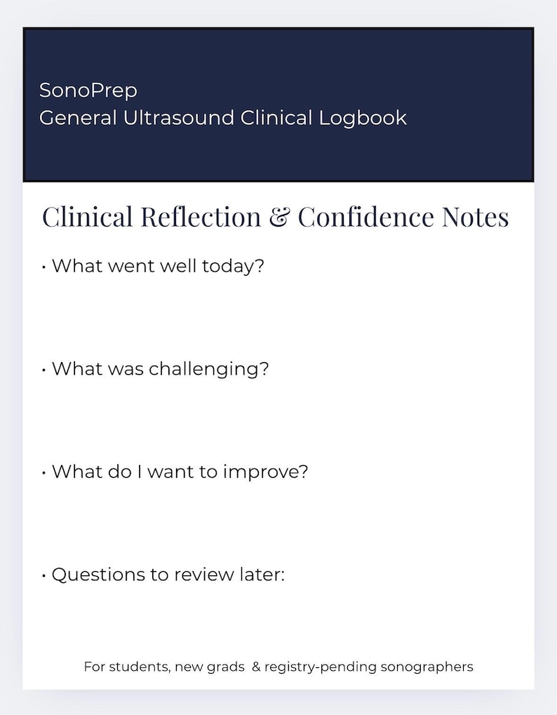 General Ultrasound Clinical Logbook | Editable Canva Template - Etsy