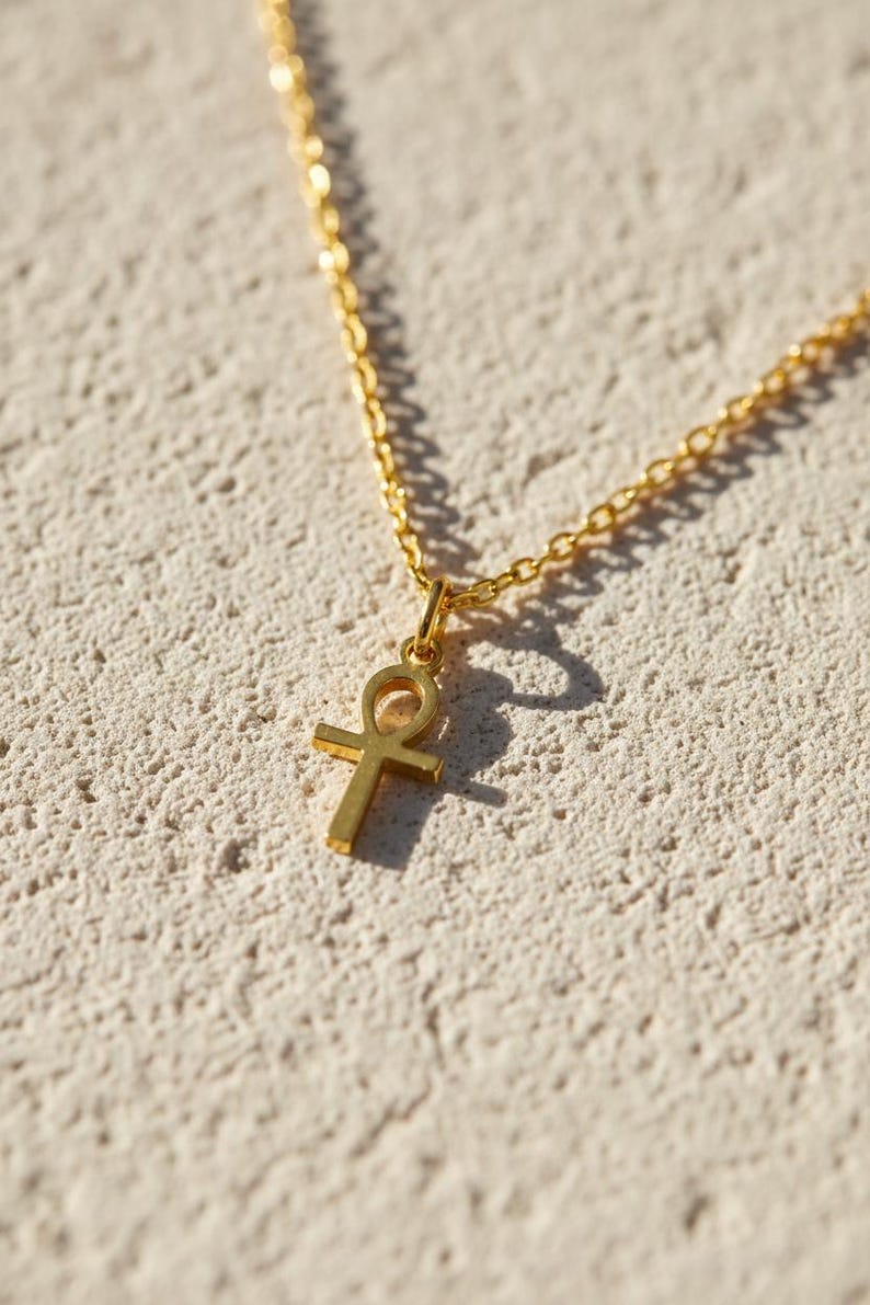 Altın Ankh Kolyesi, Mısır Haçı Kolyesi, Ruhani Takı Hediyesi - Etsy