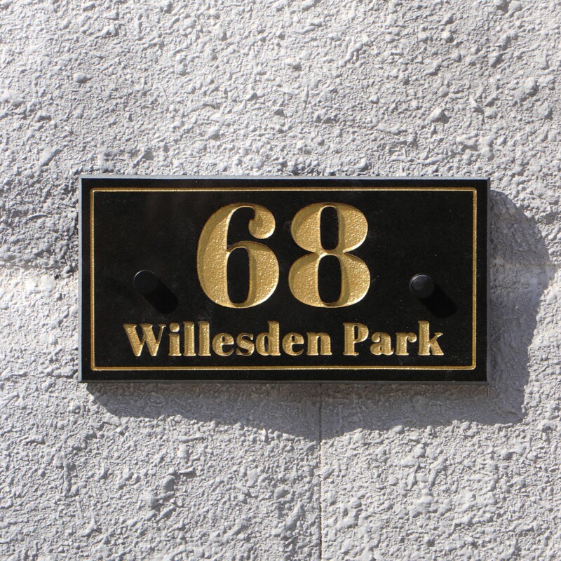 Outdoor Home Sign Granite - Etsy