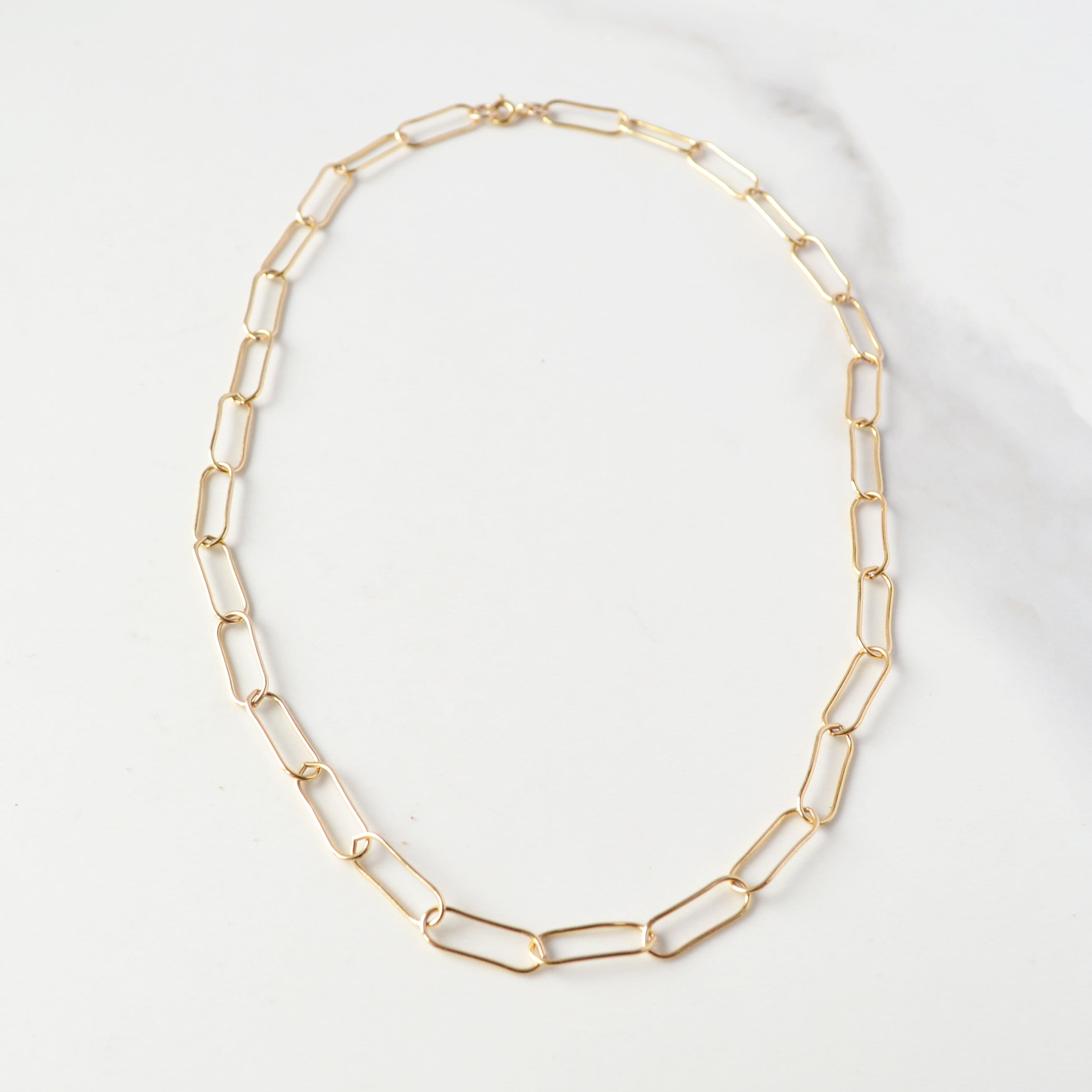 Link Chain Necklace 14k Gold Filled Layering Necklace Gold | Etsy