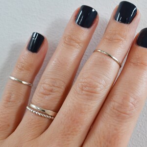 Silver Ring Holiday Gift Set, Set of 4 Sterling Silver Rings, Stacking ...