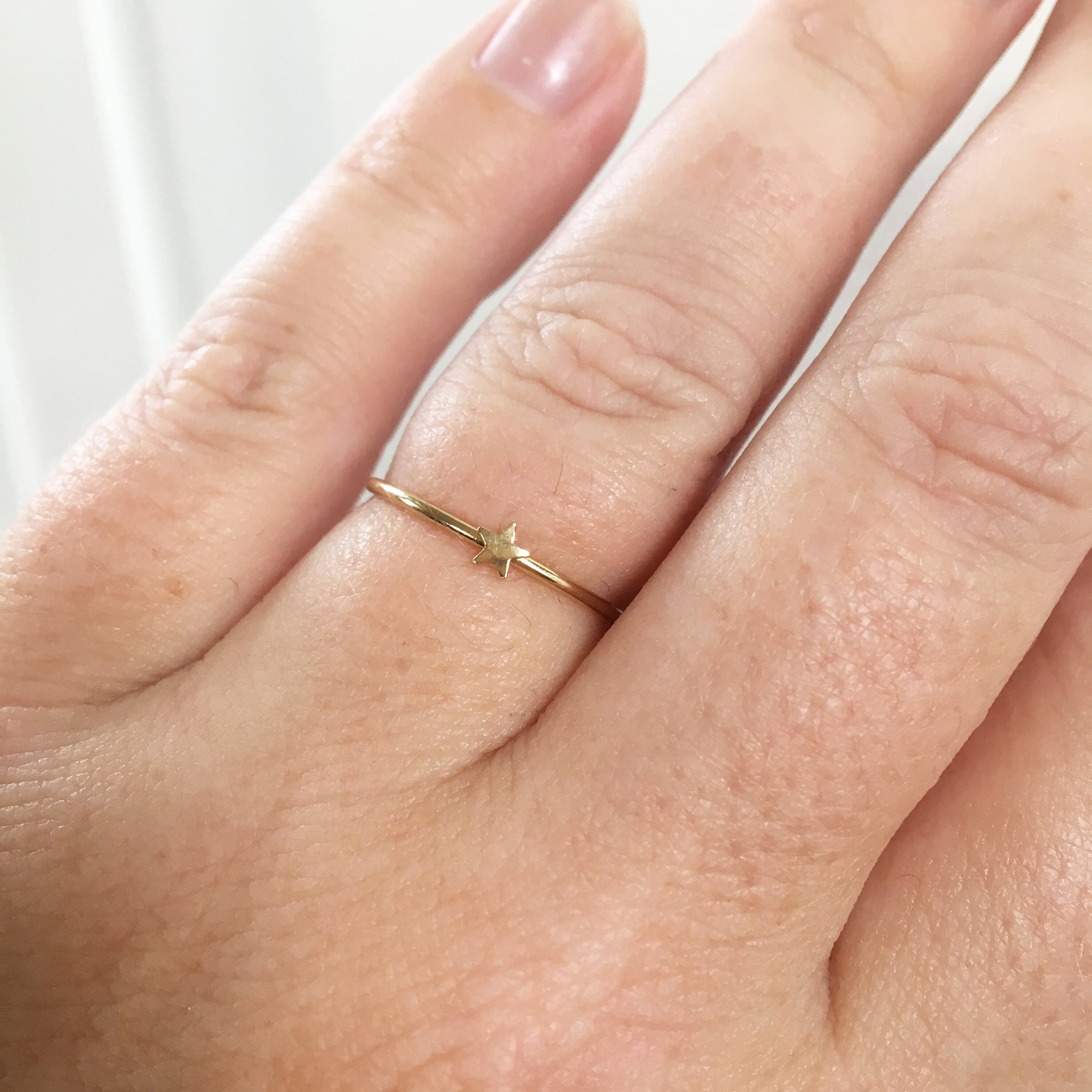 Gold Star Ring Celestial Ring Gold Filled Stacking Ring | Etsy