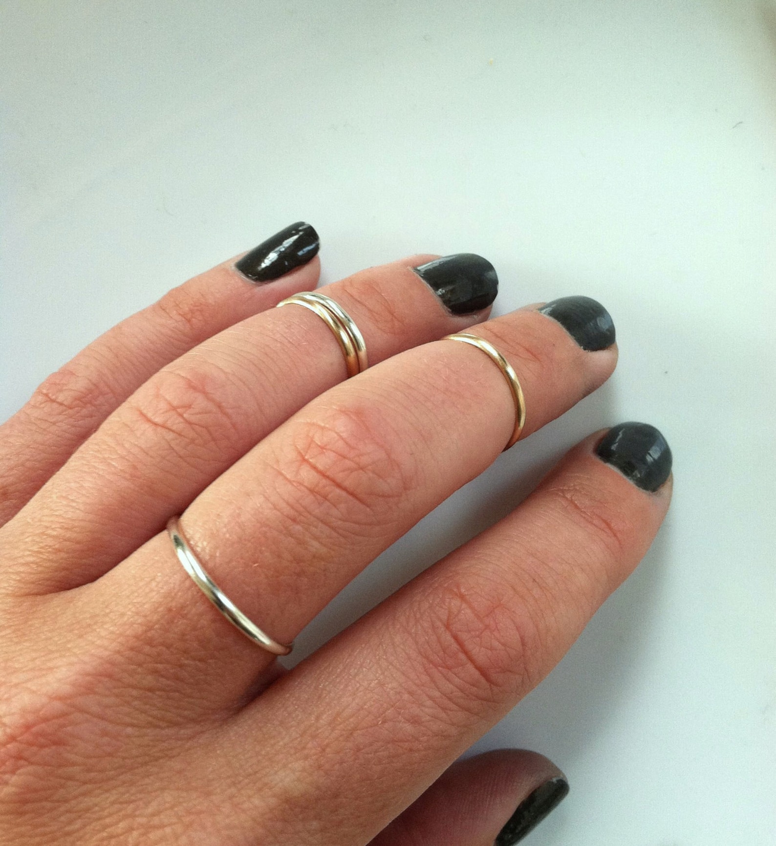 Thin Gold Knuckle Ring 14K Gold Filled Ring Gold Midi Rings - Etsy