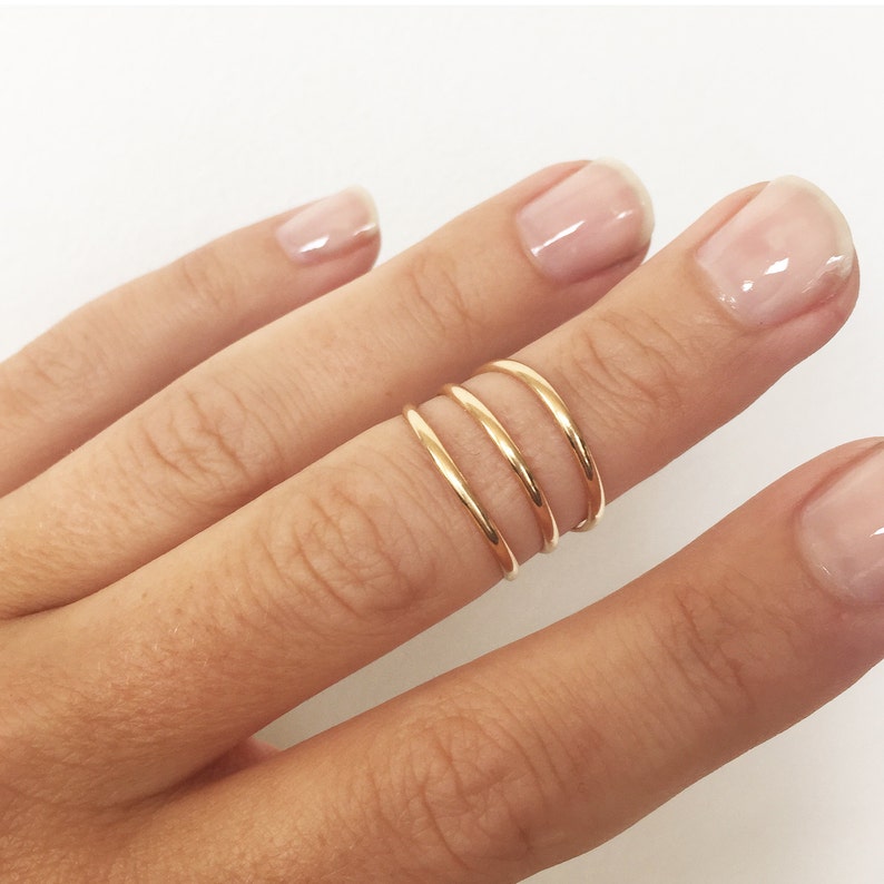 Orbit Cage Ring Three Band Ring Adjustable Open Cuff Ring | Etsy