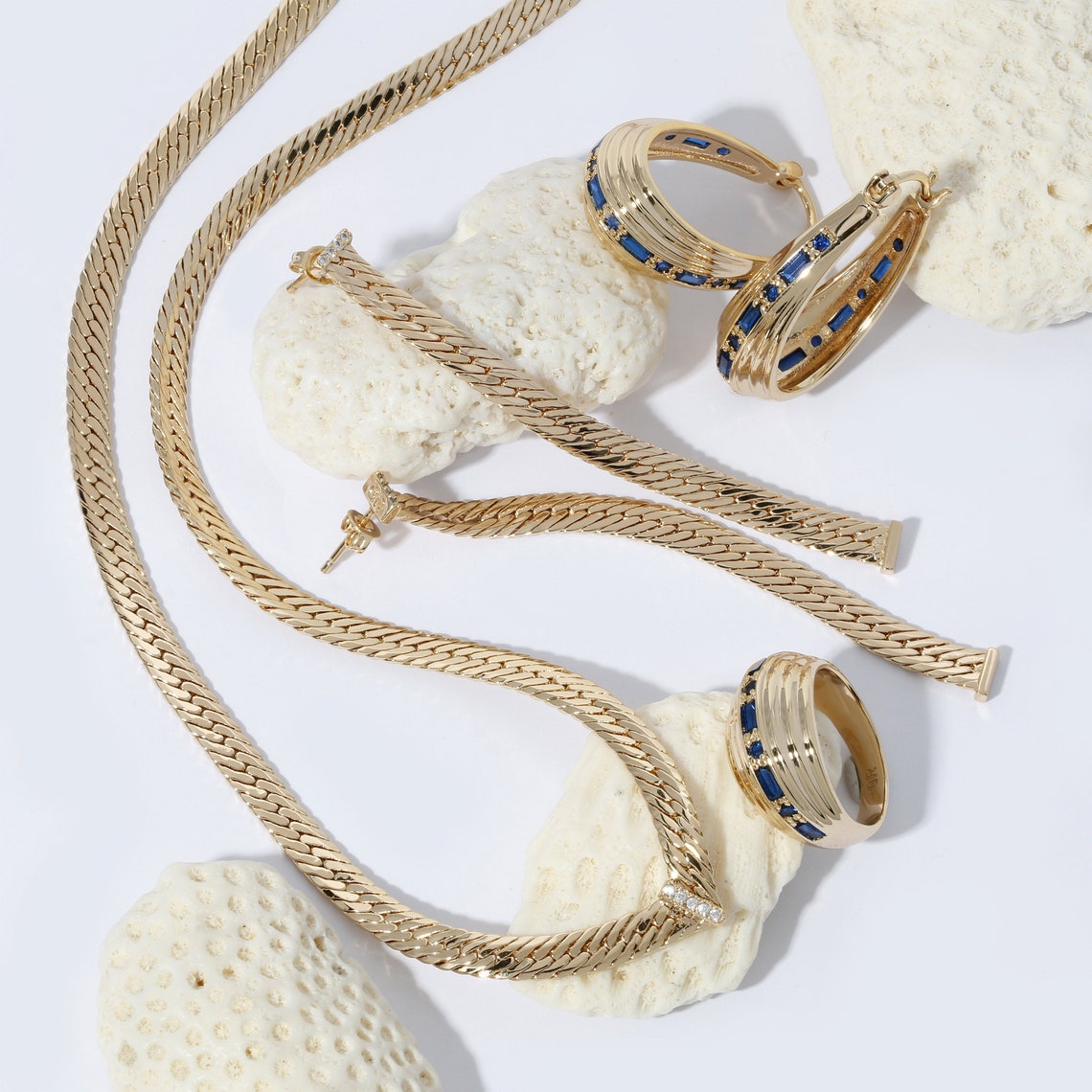 CZ Chevron Herringbone Chain Necklace Gold Chain Collar Gold | Etsy