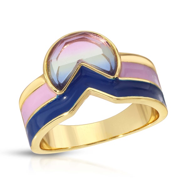 Enamel Ring - Etsy