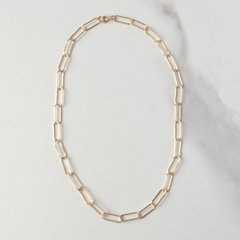 Link Chain Necklace 14k Gold Filled Layering Necklace Gold - Etsy