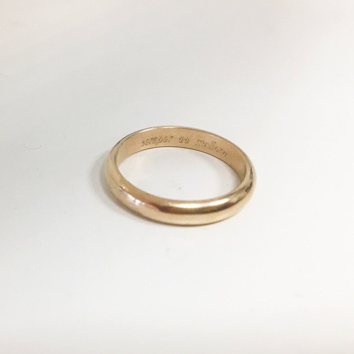 Personalized Gold Ring Engraved Ring Wide Gold Band Thick - Etsy