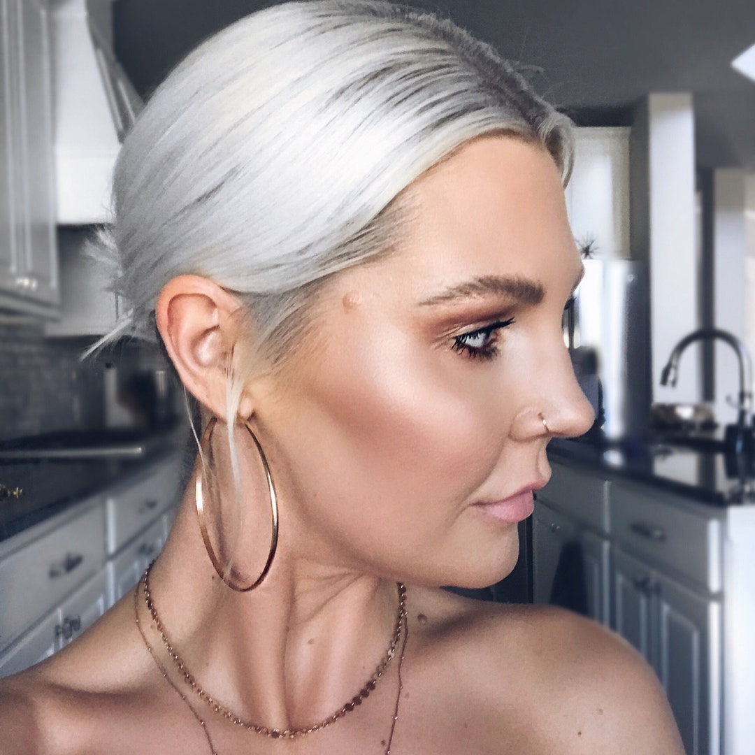 Oversized Gold Hoops, Large Hoop Earrings, Lightweight Simple Hoops, 3 ...