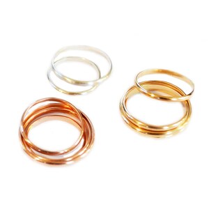 Knuckle Ring Set of 4- Mid Knuckle Rings -sterling Silver, 14K Gold ...