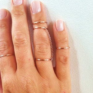 Handcuff Ring, Double Chain Ring, Double Band Ring, Connected Ring ...