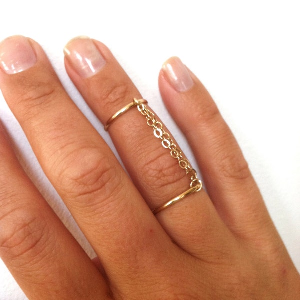 Double Ring Chain - Etsy
