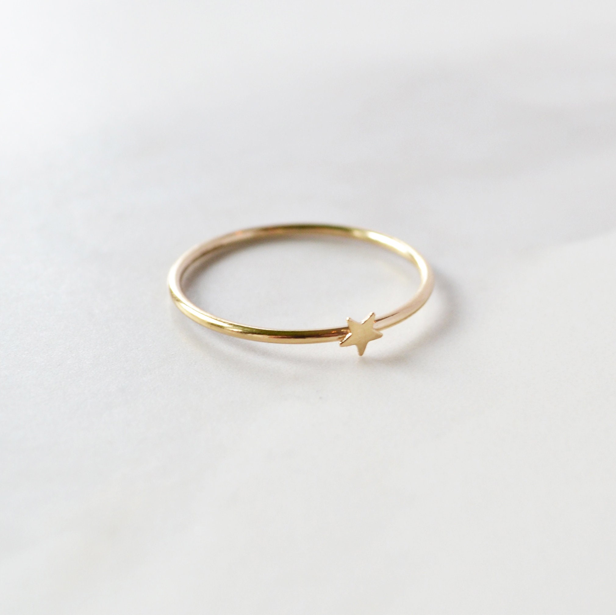 Gold Star Ring Celestial Ring Gold Filled Stacking Ring | Etsy