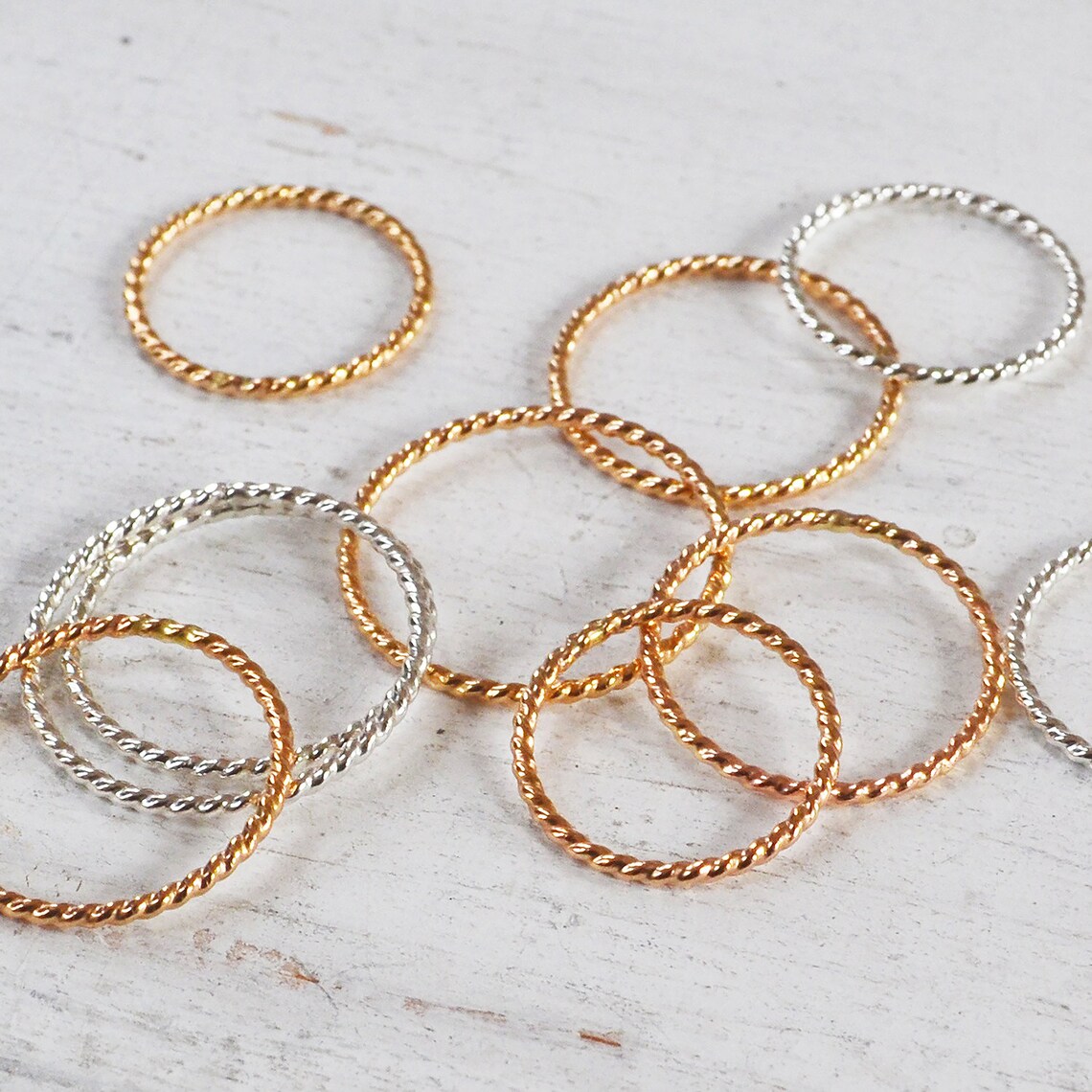 Twist Ring Stacking Rings Gold Stacking Ring Twisted Ring - Etsy