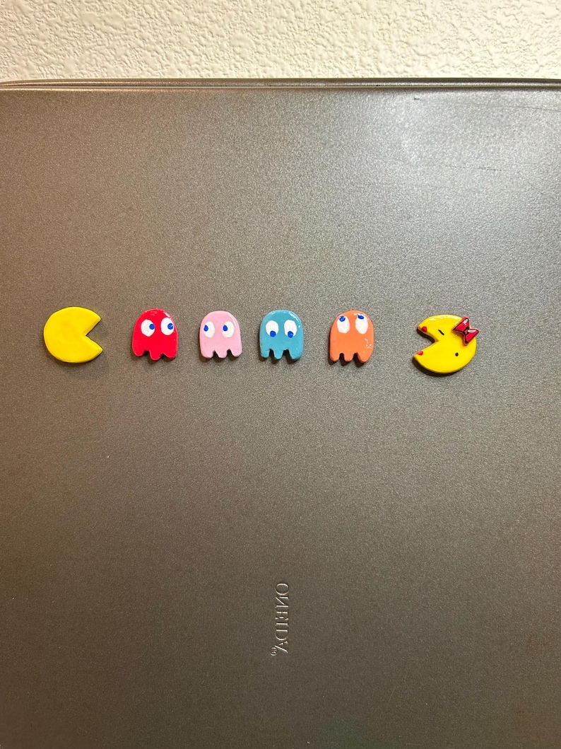 Pac-man Magnet Set- Retro Nostalgia for Your Fridge - Etsy