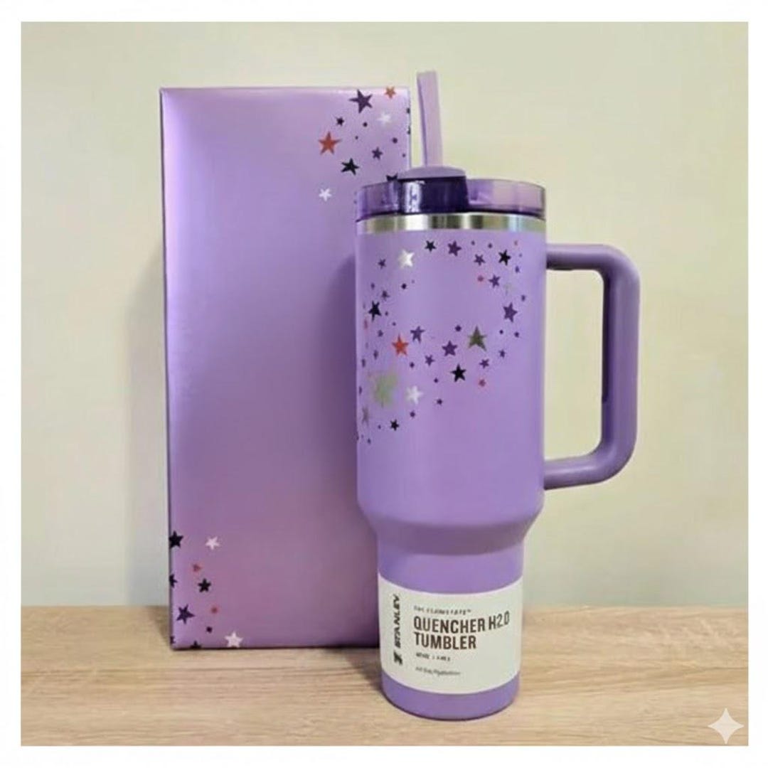 Olivia Rodrigo GUTS Aesthetic 40oz Tumbler, Purple Star Insulated ...