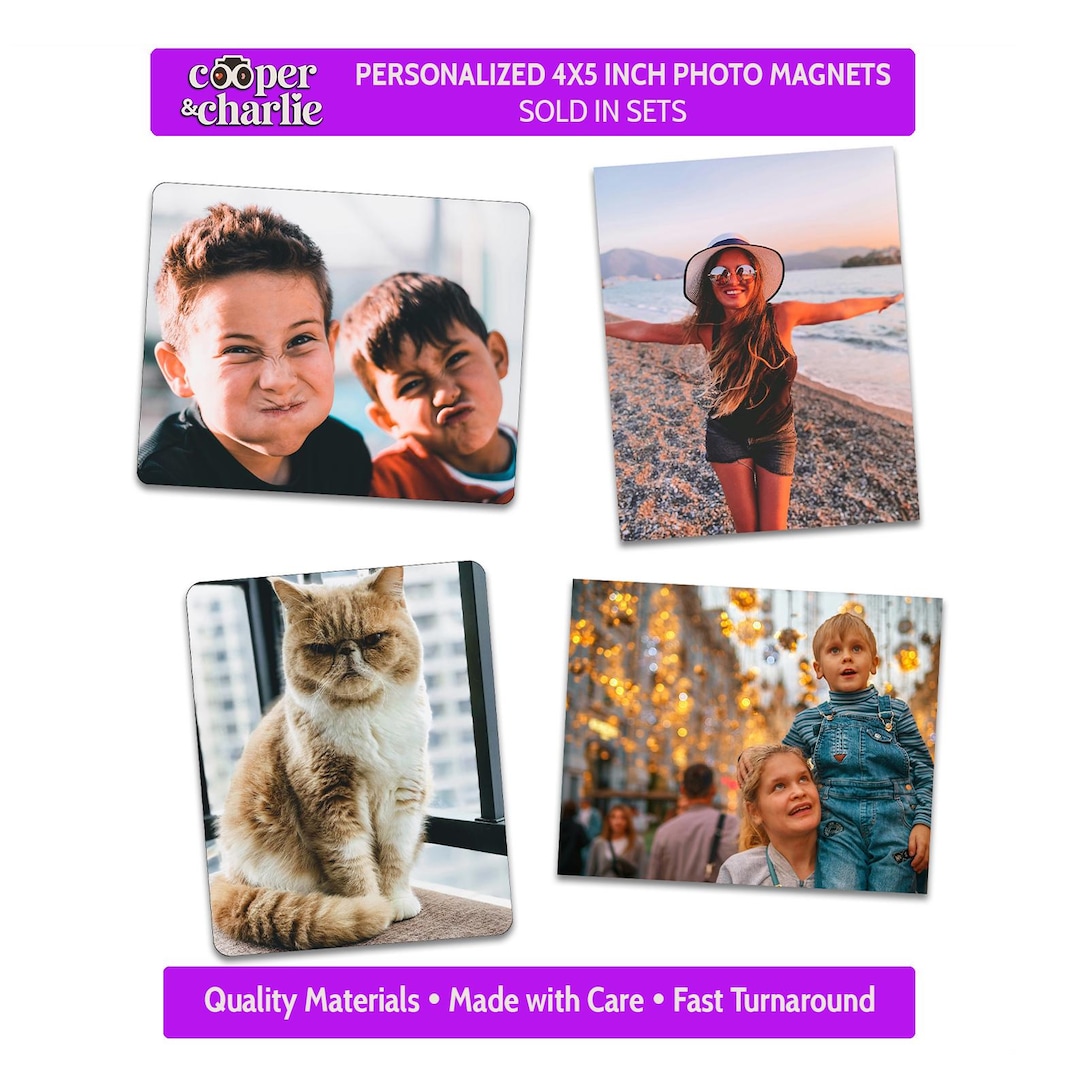 Personalized 4x5 Inch Photo Magnets - Etsy