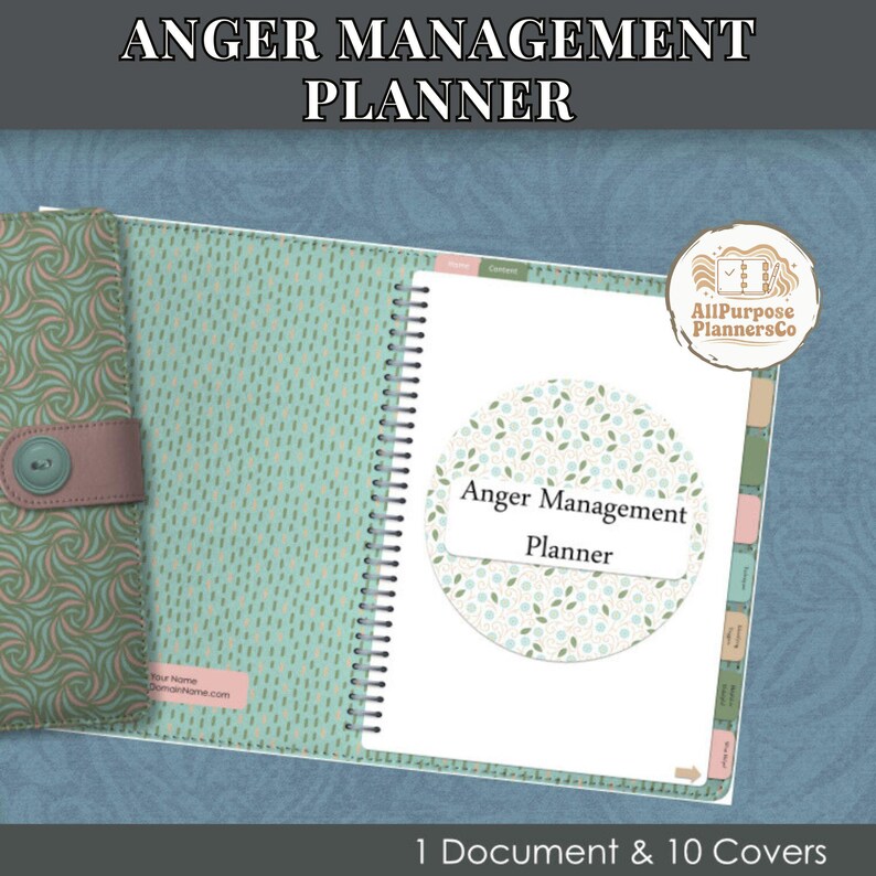 Anger Management Planner | Self Control Journal | Printable & Digital ...