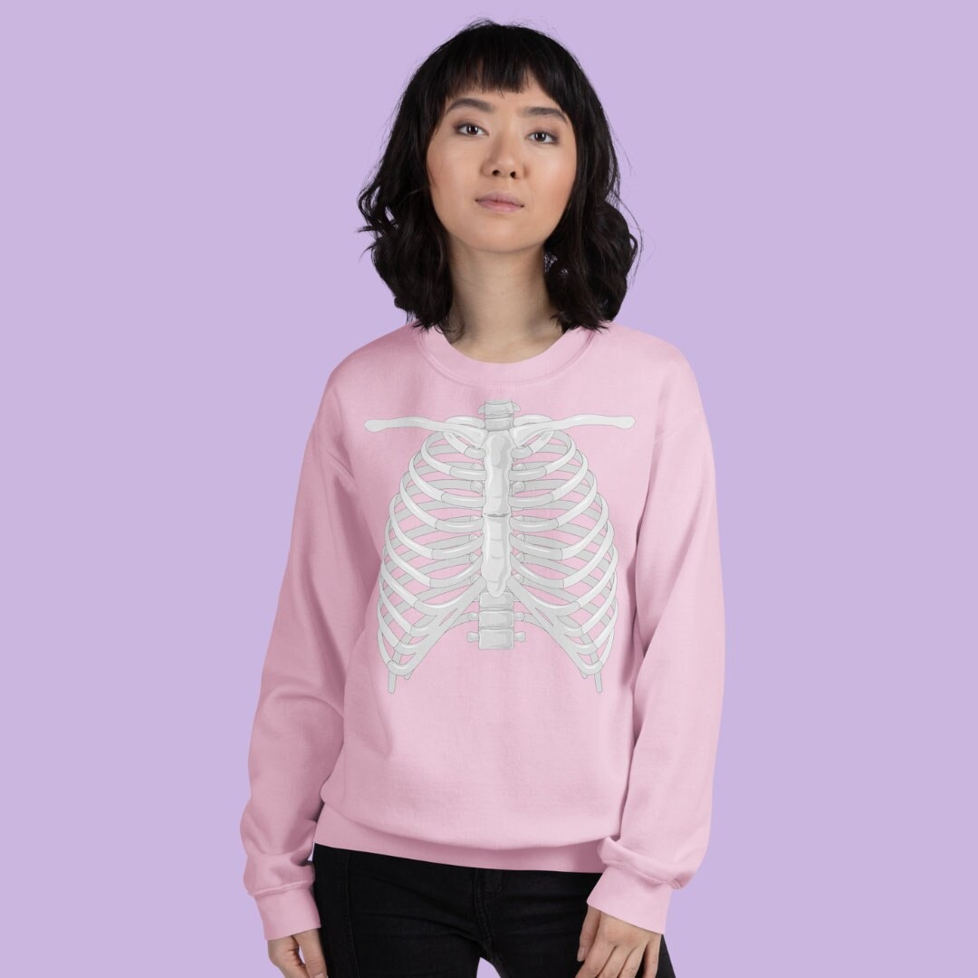 Pastel Goth Rib Cage Sweater I Soft Grunge Aesthetic Sweater I Trendy ...