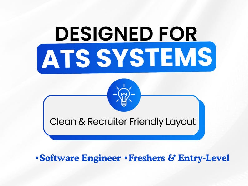 ATS Resume Template for Software Engineer | Resume + Cover Letter ...
