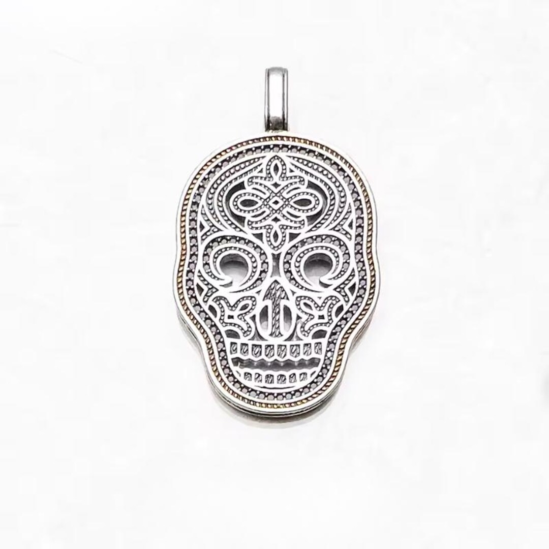 Skull Mask Pendant Necklace 925 Sterling Silver – Rebel European ...