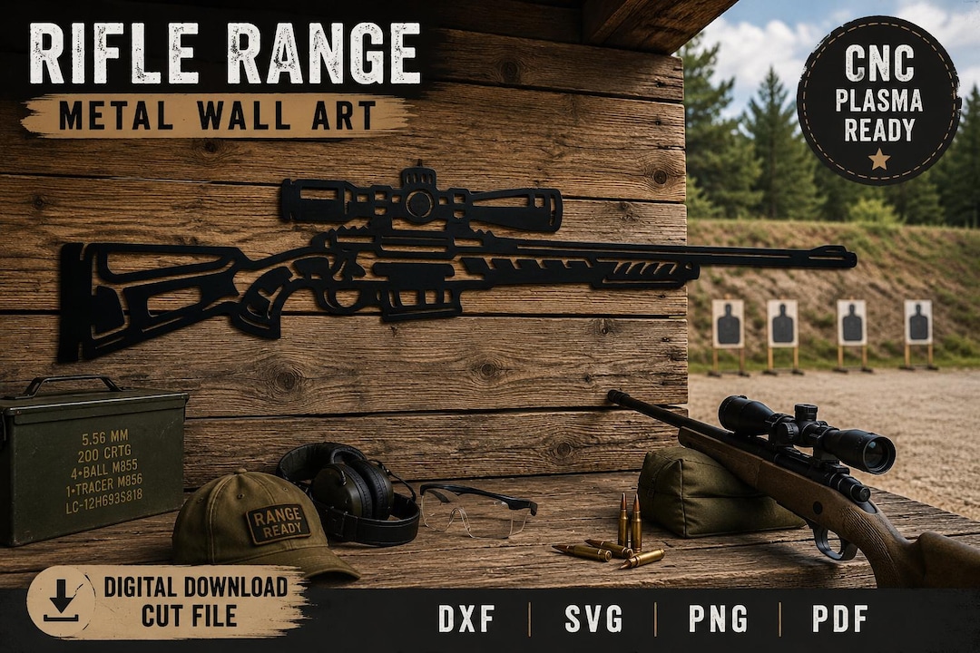 Original Hunting Rifle DXF | CNC Plasma Cut File | Rifle Wall Art Svg ...