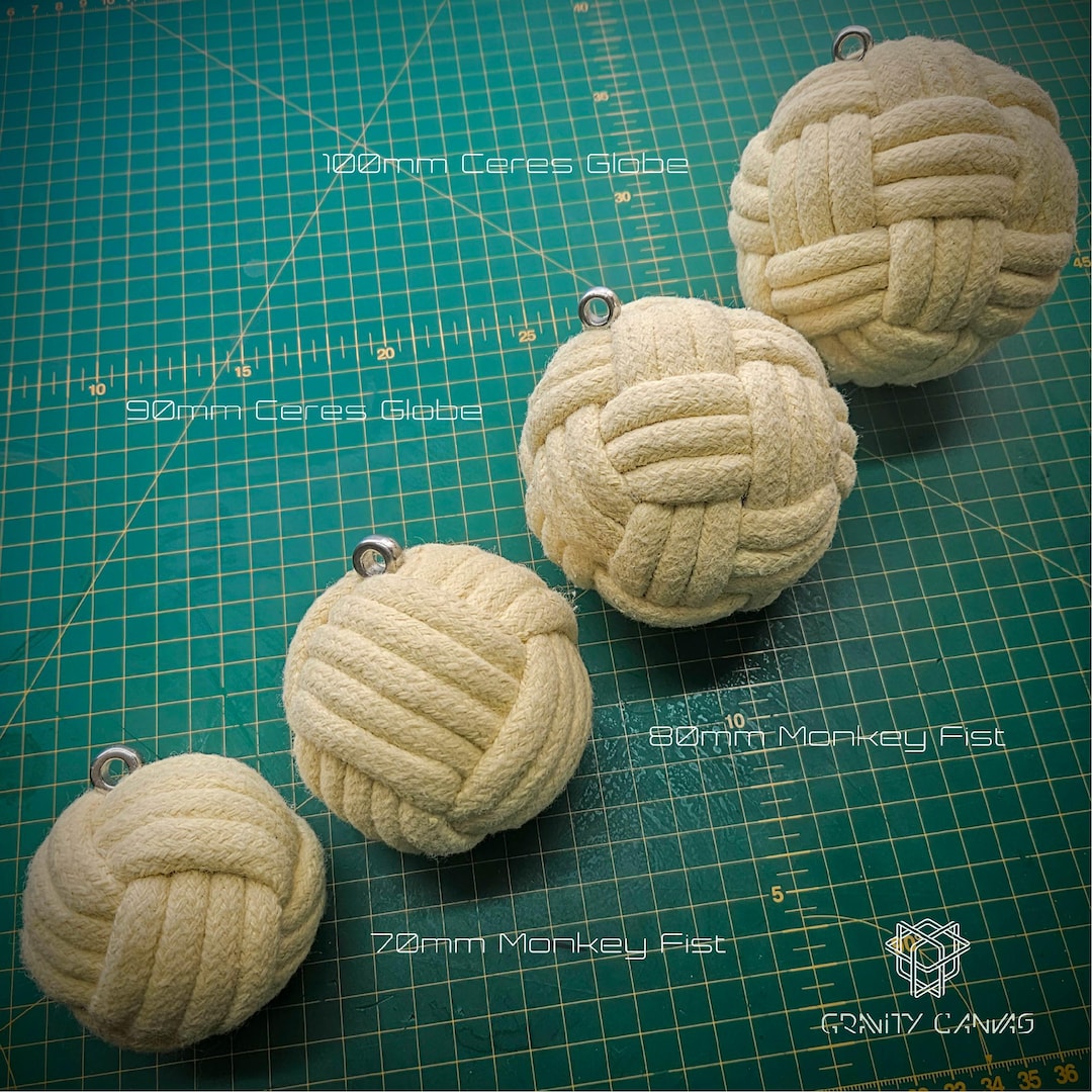 Monkey Fist / Globe Knot Fire Poi - Intrinsic-tier - Etsy