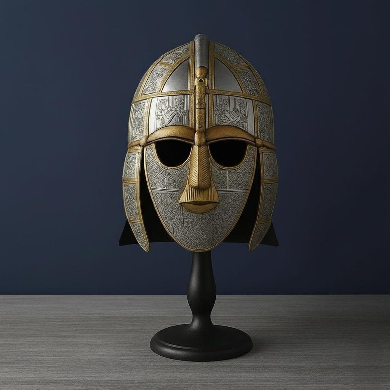 Sutton Hoo Style Anglo Saxon Helmet With Display Stand – Handcrafted ...