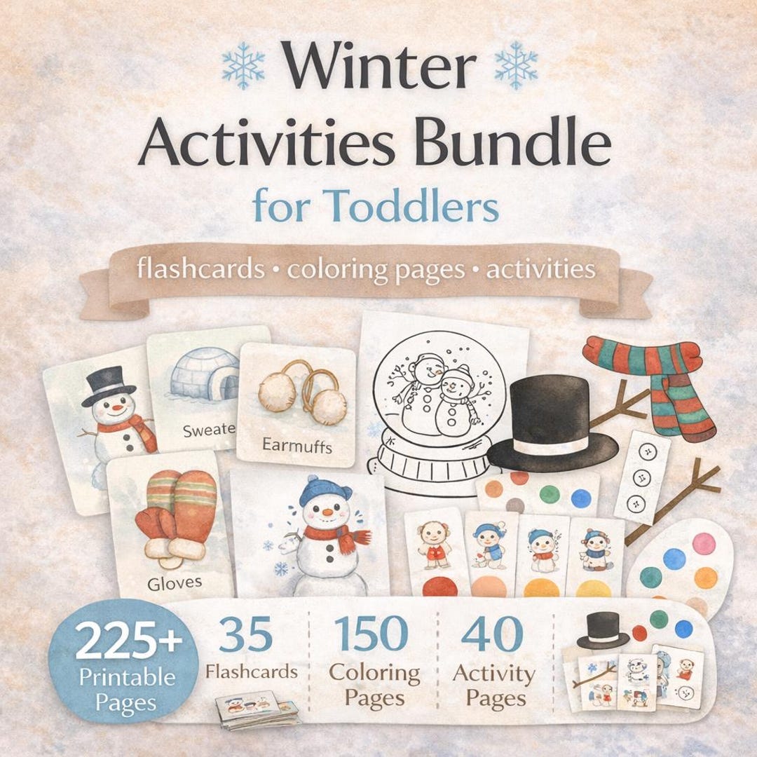 Winter Activities Printable for Toddlers | 225+ Pages Sensory Play ...