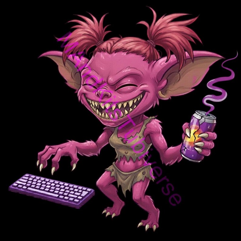 Pink Gremlin Pngtuber Transparent Background - Etsy
