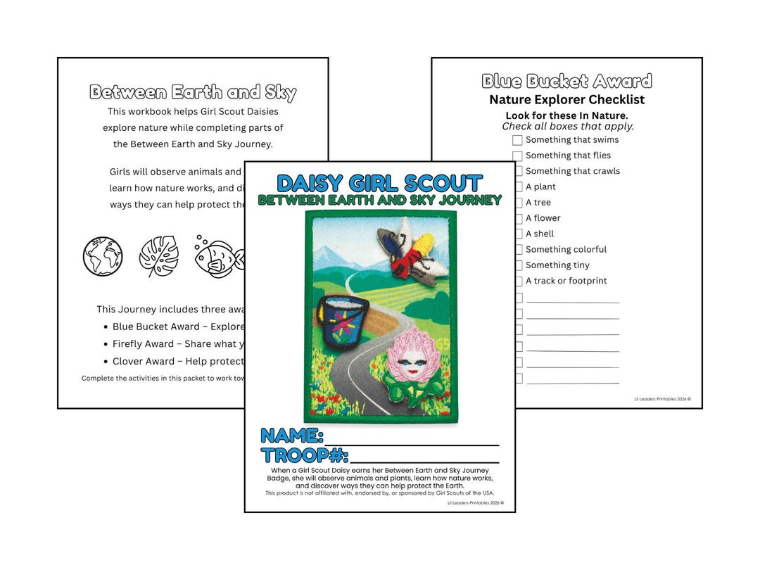 Daisy Girl Scout Journey Activity Packet | Nature Scavenger Hunt Cruise ...