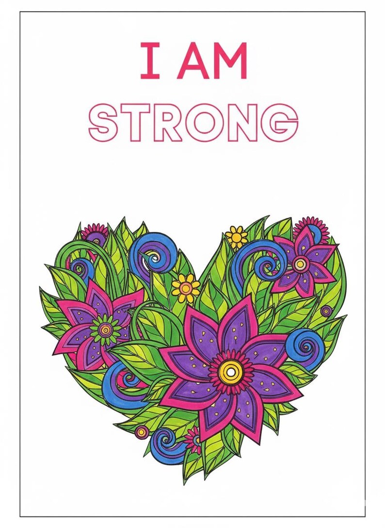 Mandala Coloring Pages Printable, Positive Affirmations Mindfulness ...