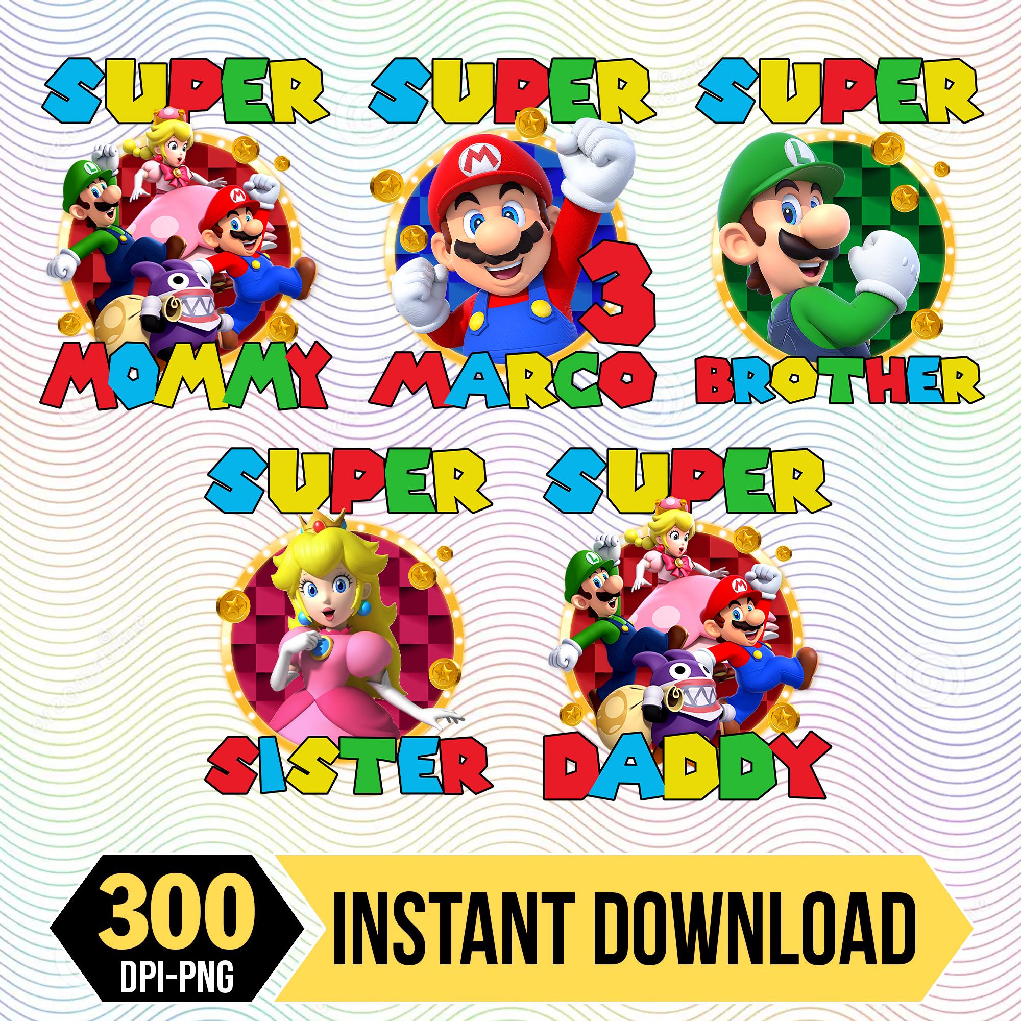 Super Mario Birthday PNG Digital Download, Super Mario Png, Custom ...