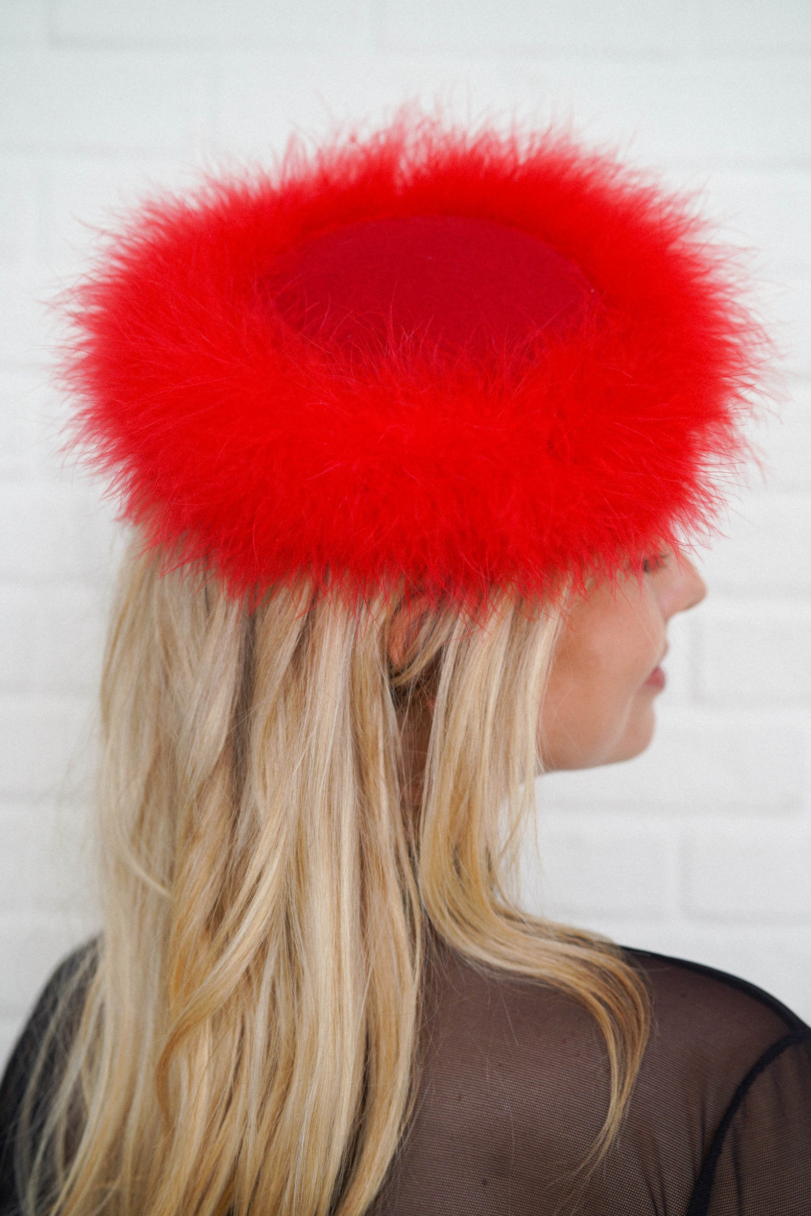 60s Red Feather Hat Tilt Hat Pill Box Felt French Small - Etsy
