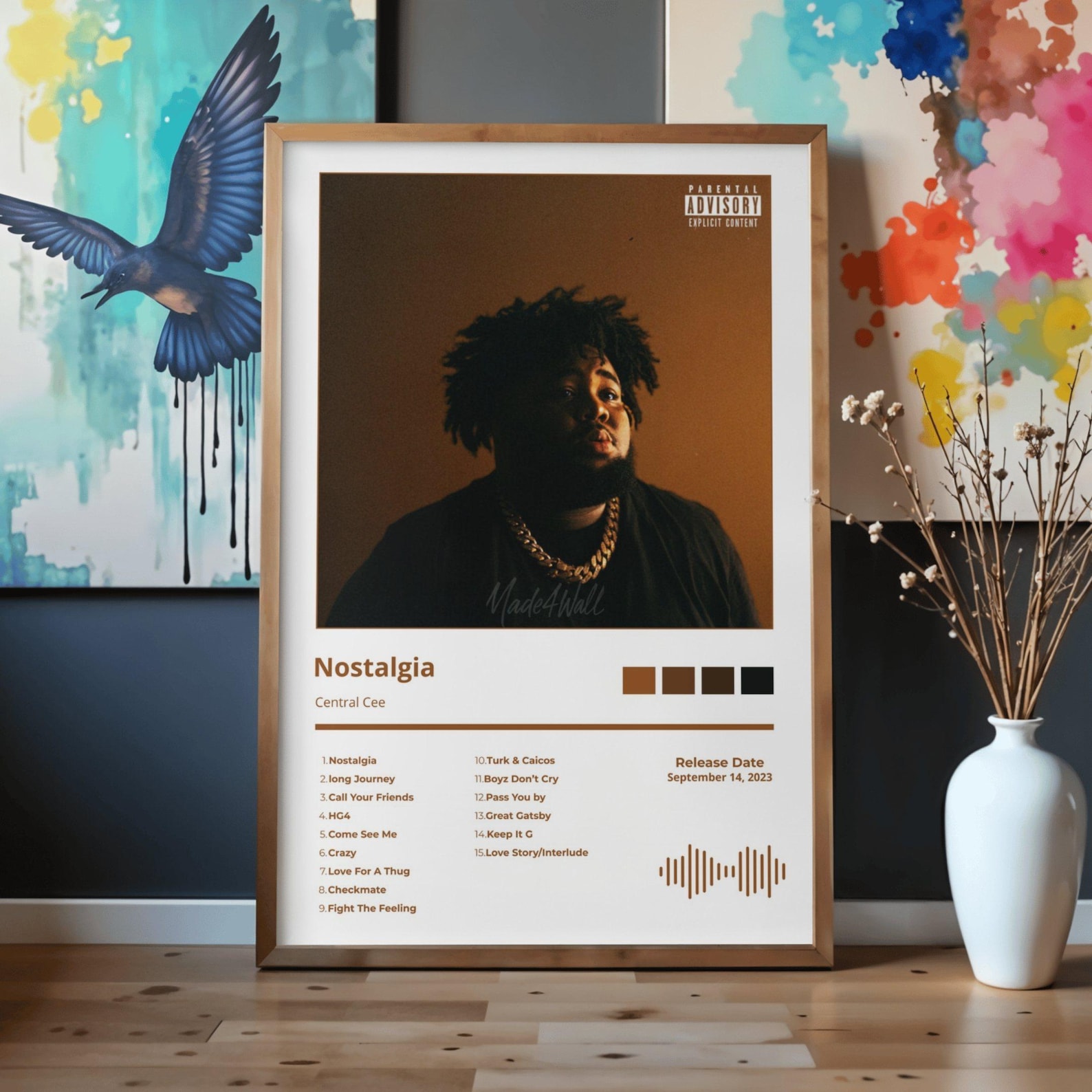 Rod Wave Poster – Nostalgia Album Art | Rap Music Poster | Modern Urban ...