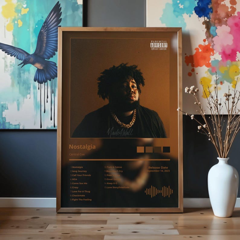 Rod Wave Poster – Nostalgia Album Art | Rap Music Poster | Modern Urban ...