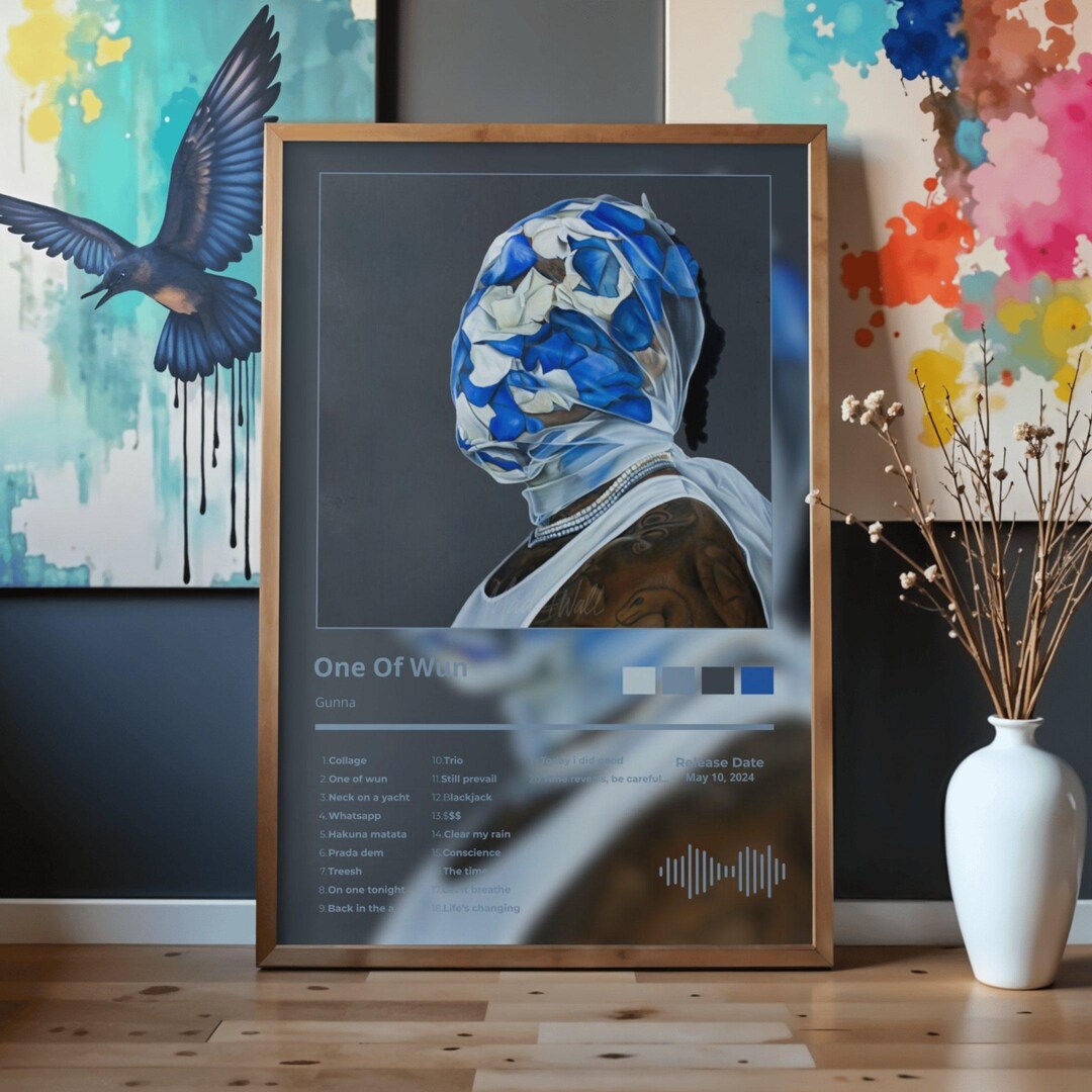 Gunna Poster – One of Wun Album Art | Rap Music Poster | Modern Urban ...