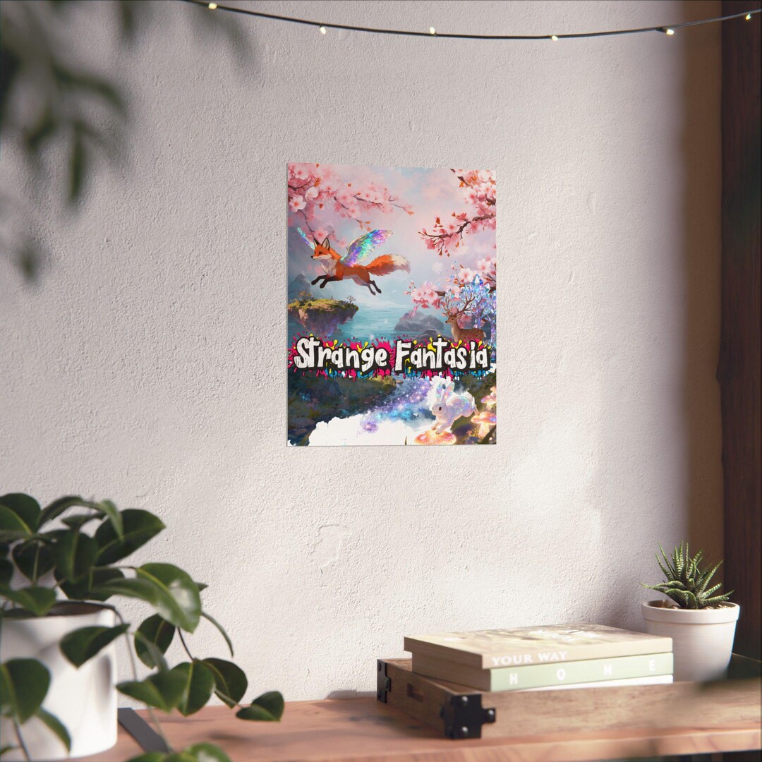 Strange Fantasia Fox With Wings Poster | Matte Vertical Fantasy ...