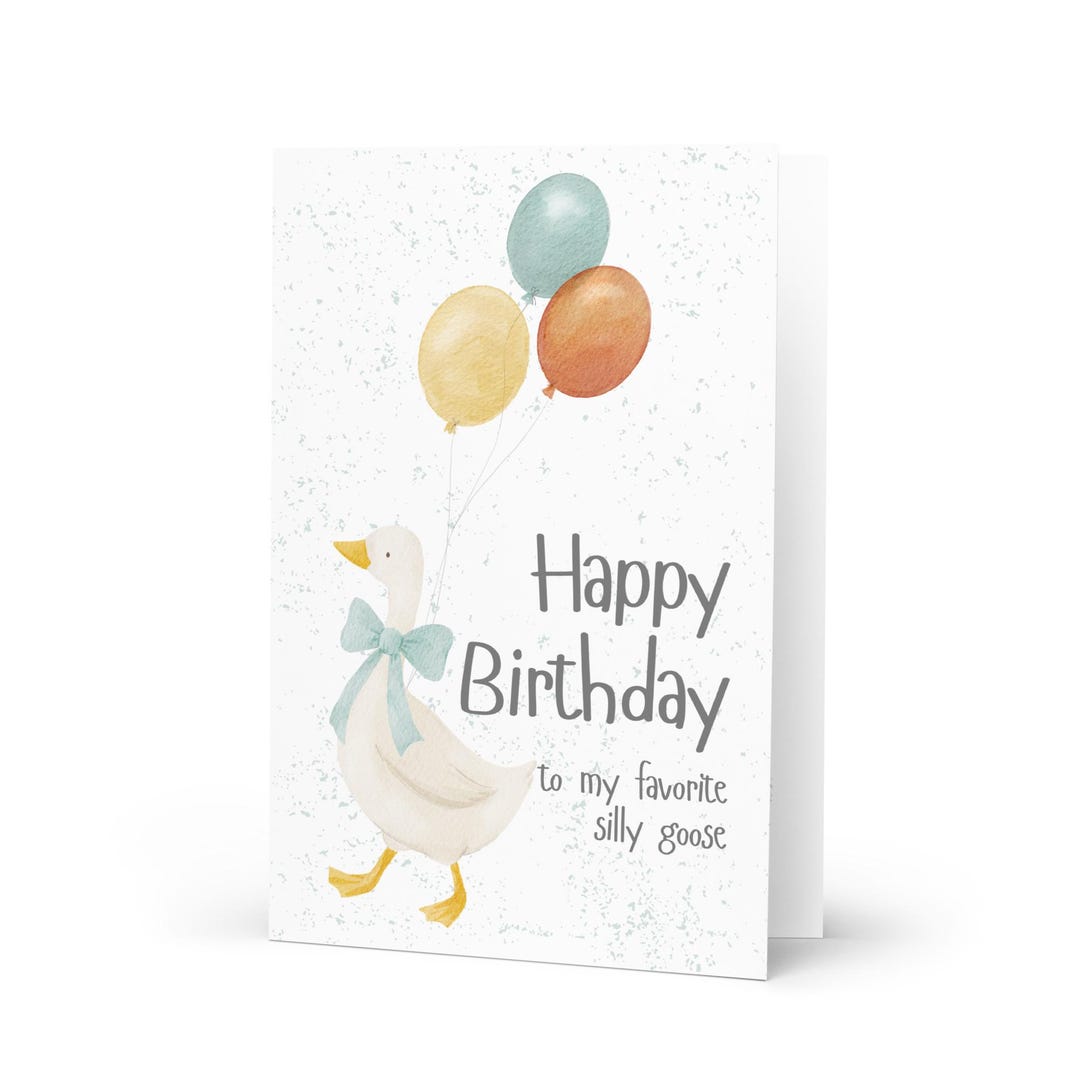 Silly Goose Birthday Card - Etsy