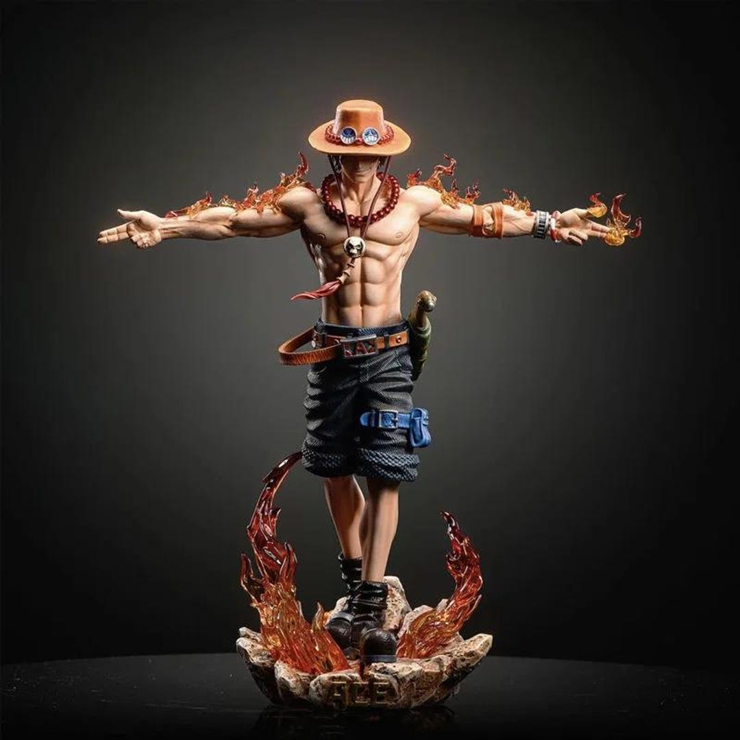 Pirate Anime Flame Warrior Action Figure 28cm PVC Display Statue ...