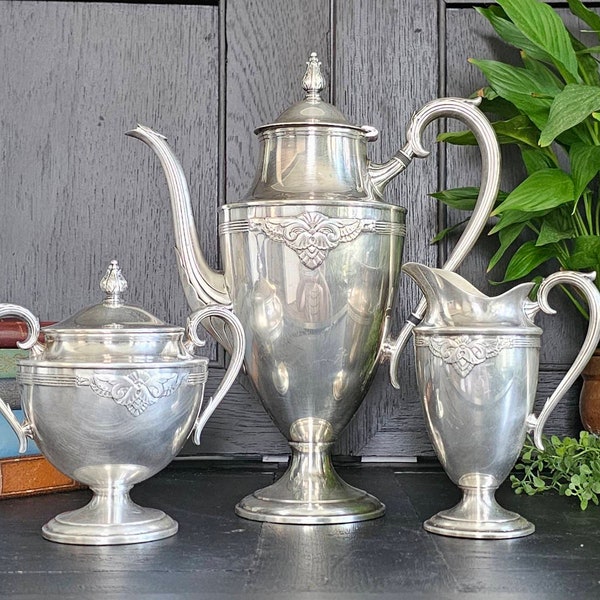 Wm Rogers Silver Tea Set - Etsy