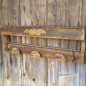 Rustic Distressed Wood Pallet Coat Rack and Hat Rack - Etsy