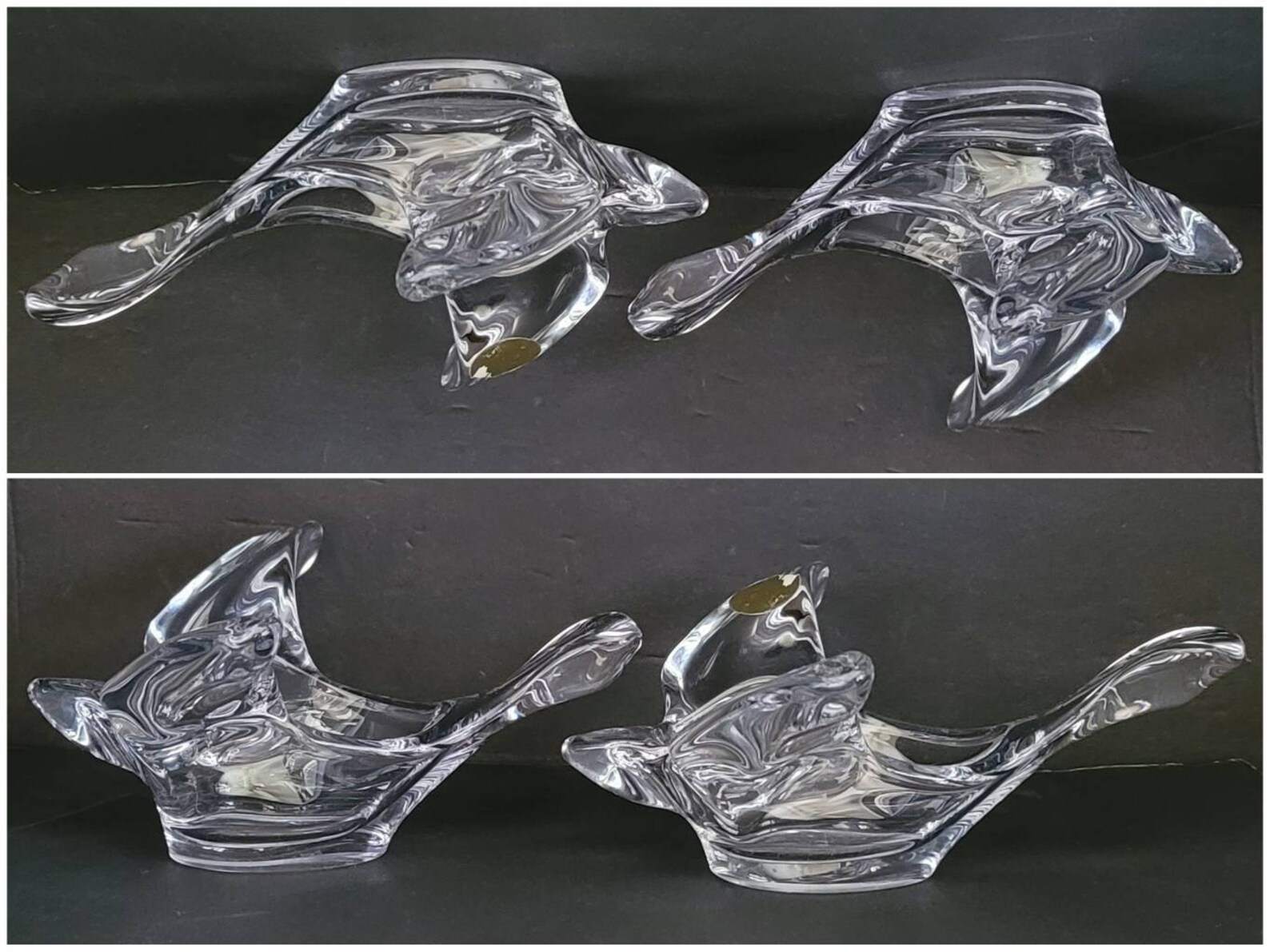 Pair of Vintage Princess House Crystal Doves | French Leaded Crystal ...