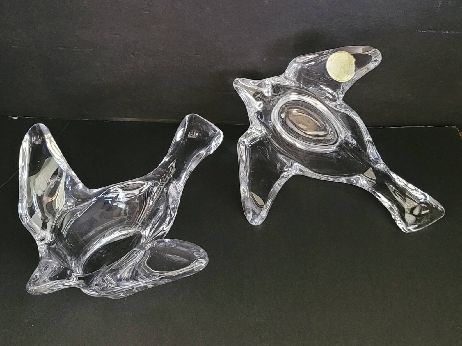 Pair of Vintage Princess House Crystal Doves | French Leaded Crystal ...