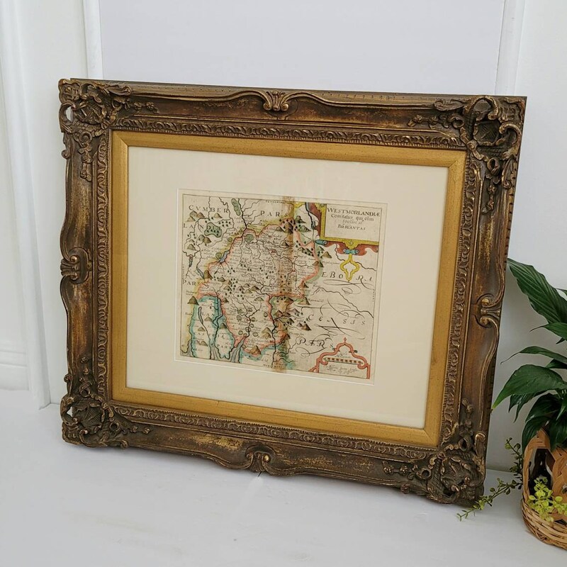 Framed Antique Map - Etsy