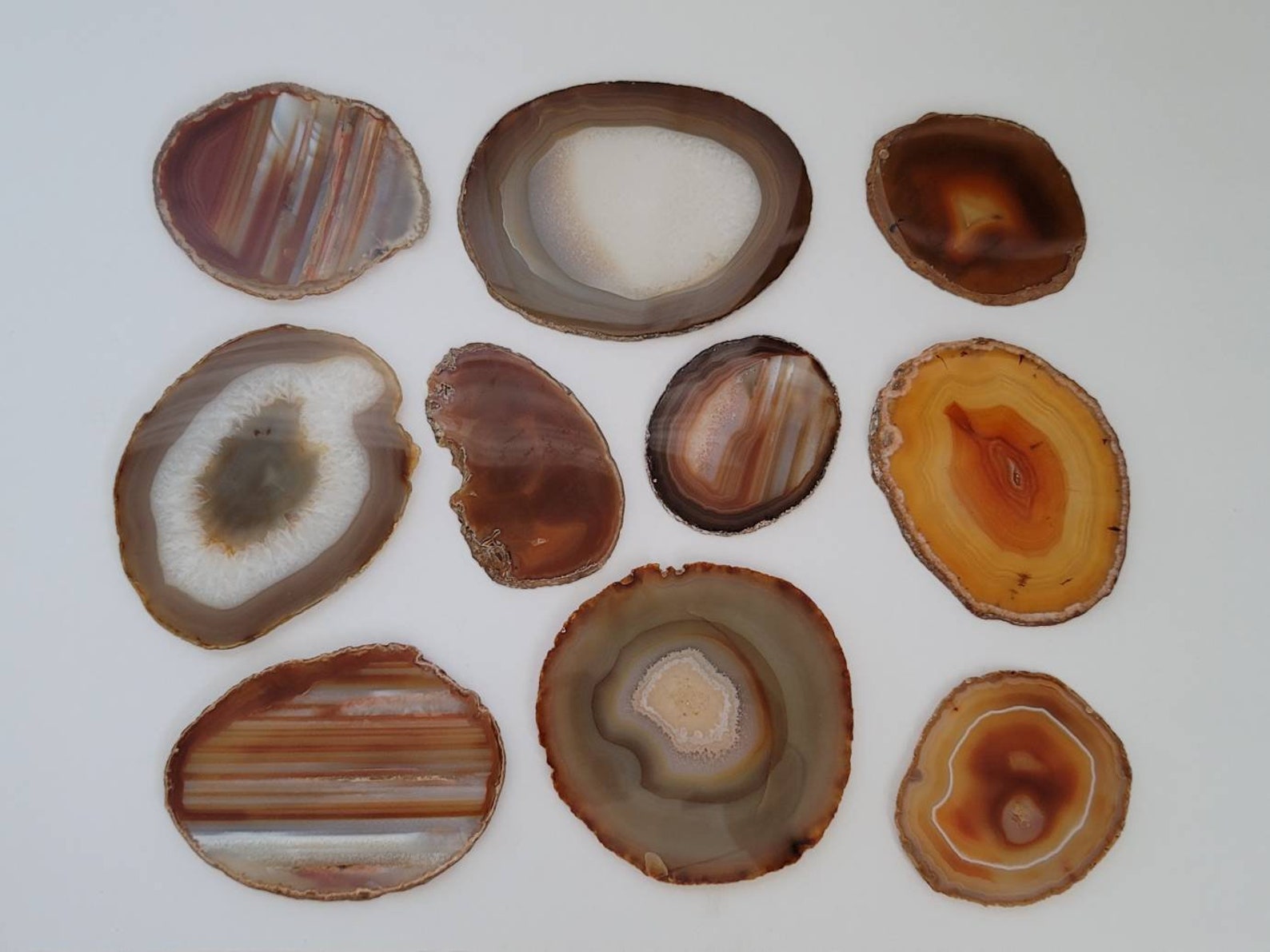 Lot of Ten 3.5 to 6 Polished Natural Geode Slices - Etsy